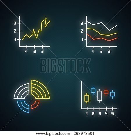 Chart Graph Neon Vector Photo Free Trial Bigstock