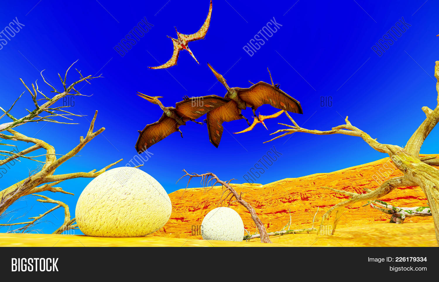 Egg Pterodactyl 3d Image Photo Free Trial Bigstock