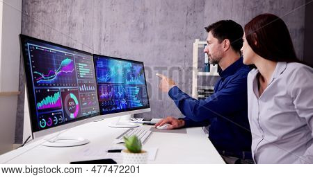 Data Analyst Using Image Photo Free Trial Bigstock
