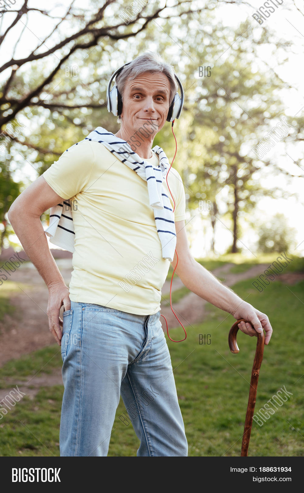 Man Walking With Headphones