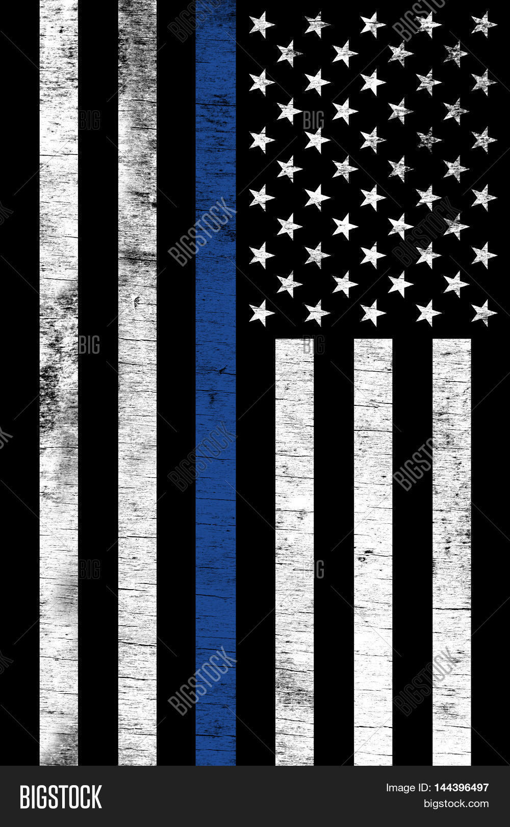 Police Law Enforcement Support Flag Image & Photo | Bigstock