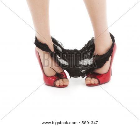 Beautiful woman with panties around her ankles Stock Photo & Stock Images | Bigstock