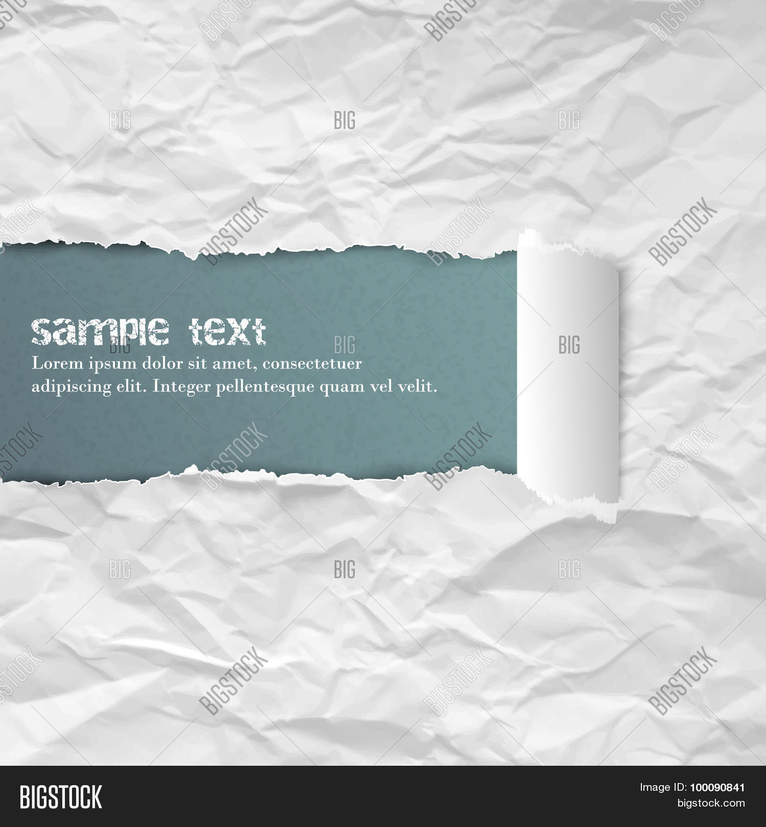 Crumpled Ripped Vector & Photo (Free Trial) | Bigstock