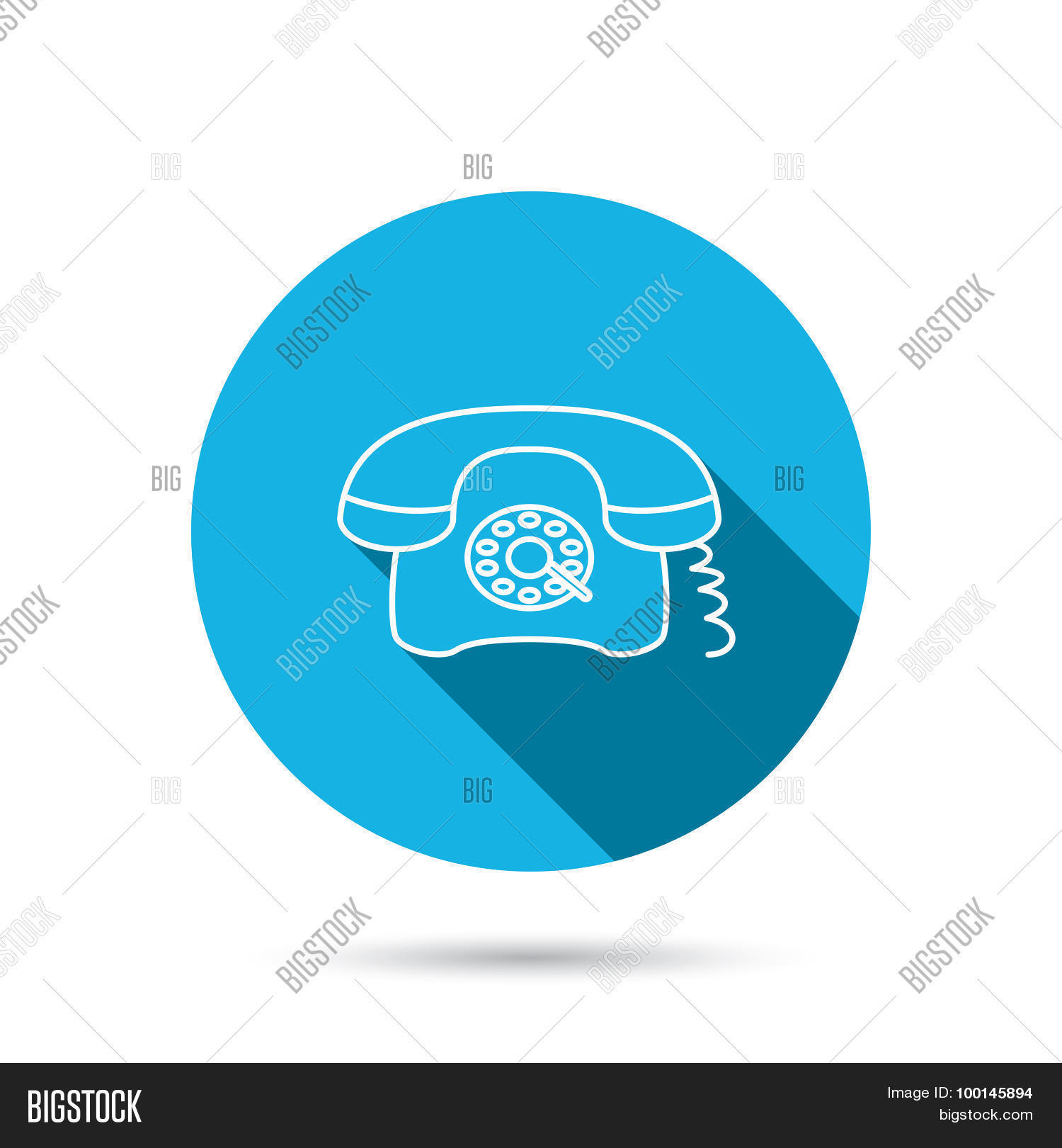 Retro Phone Icon. Old Vector & Photo (Free Trial) | Bigstock