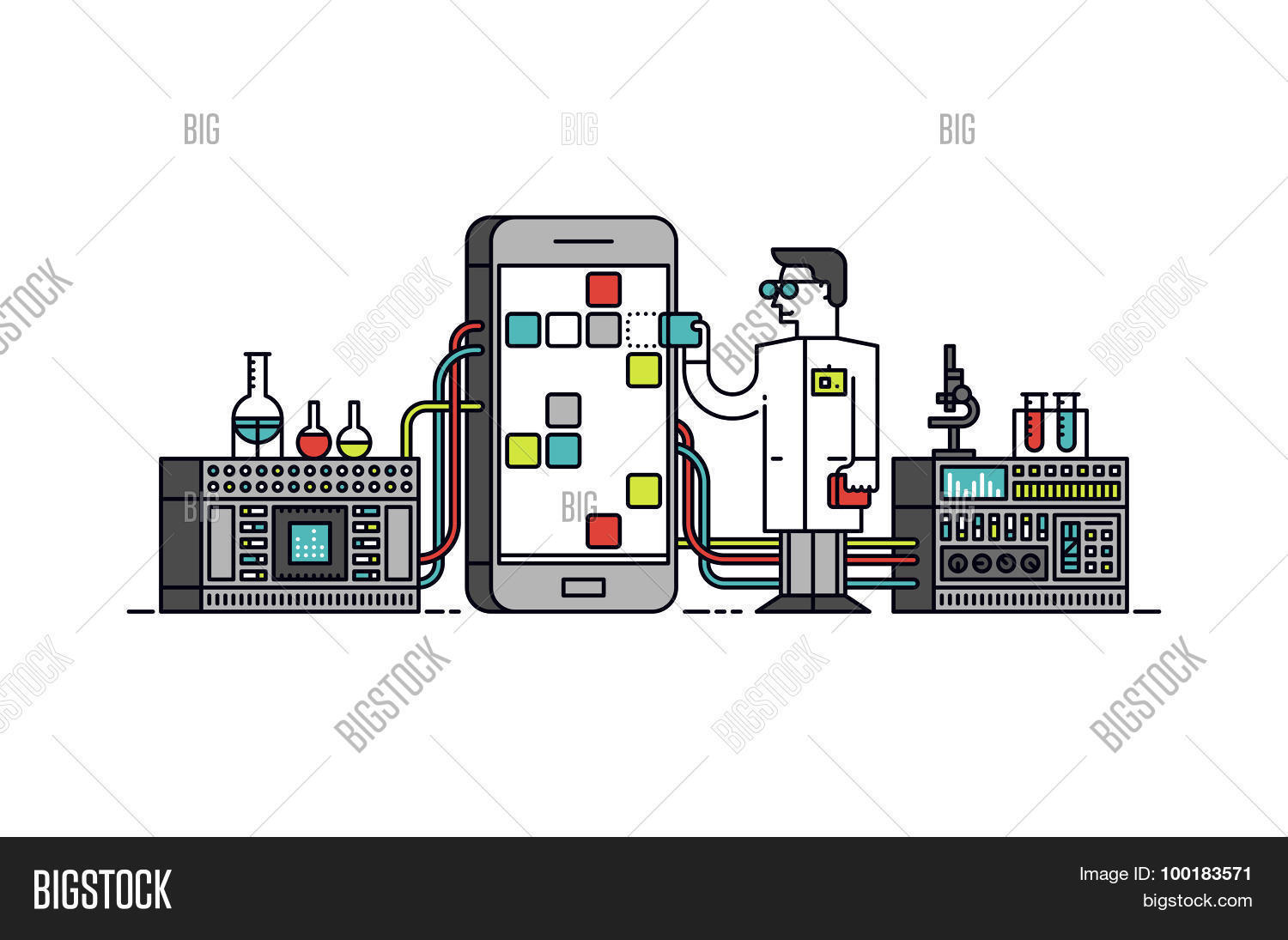 App Research Process Vector & Photo (Free Trial) | Bigstock