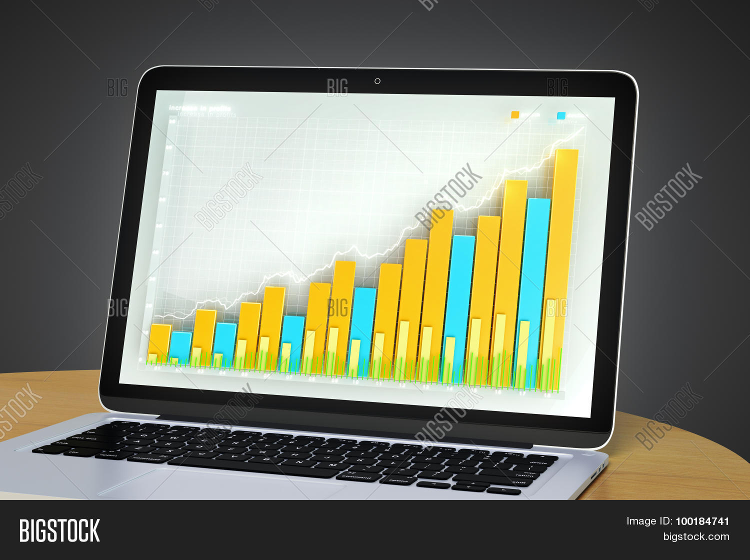 Laptop Business Graph Image & Photo (Free Trial) | Bigstock