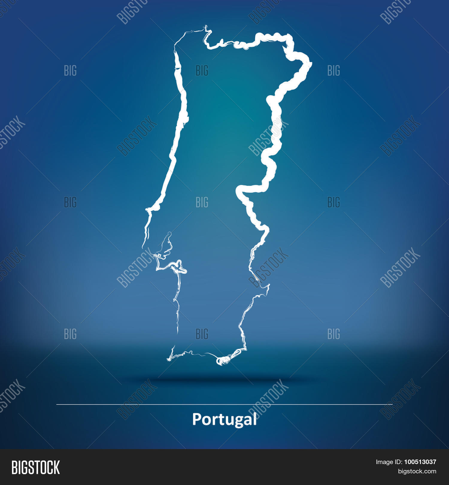 Doodle Map Portugal Vector & Photo (Free Trial) | Bigstock