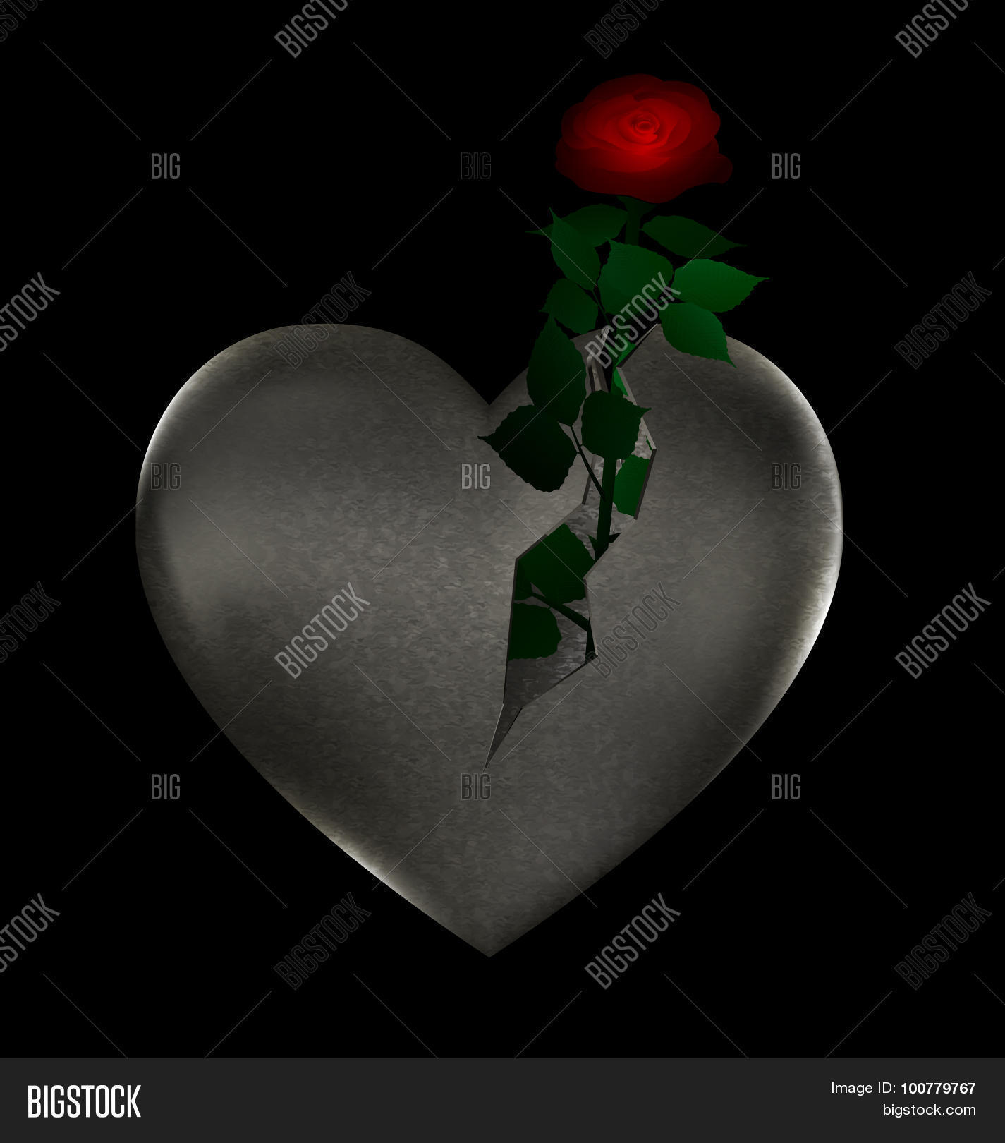 Rose Inside Heart