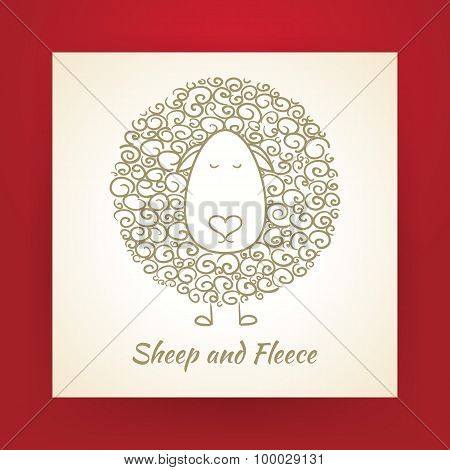 Hand Drawn Gold Sheep Vector & Photo (Free Trial) | Bigstock