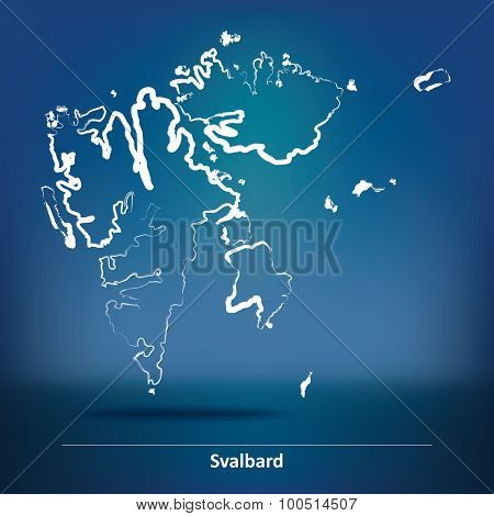 Vector y foto Doodle Map Svalbard (prueba gratis) | Bigstock