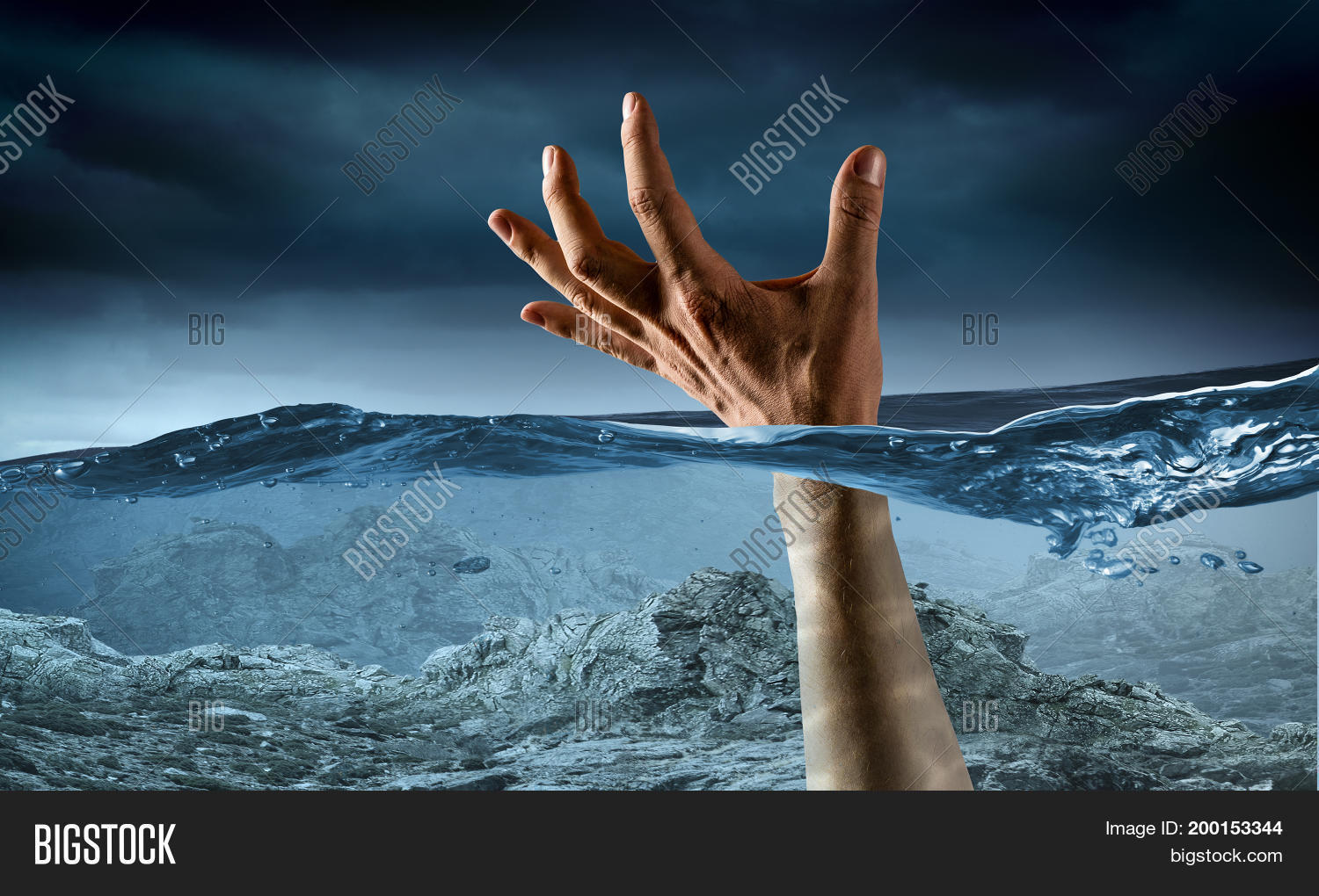 Person Drowning In River