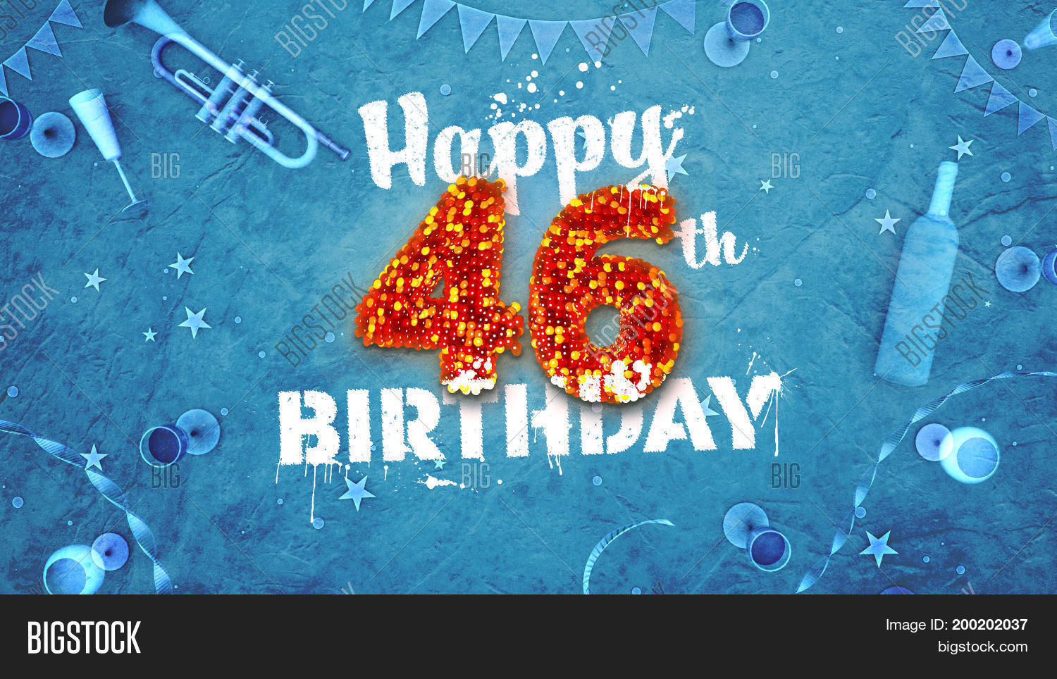 Happy 46Th Birthday Image & Photo (Free Trial) | Bigstock