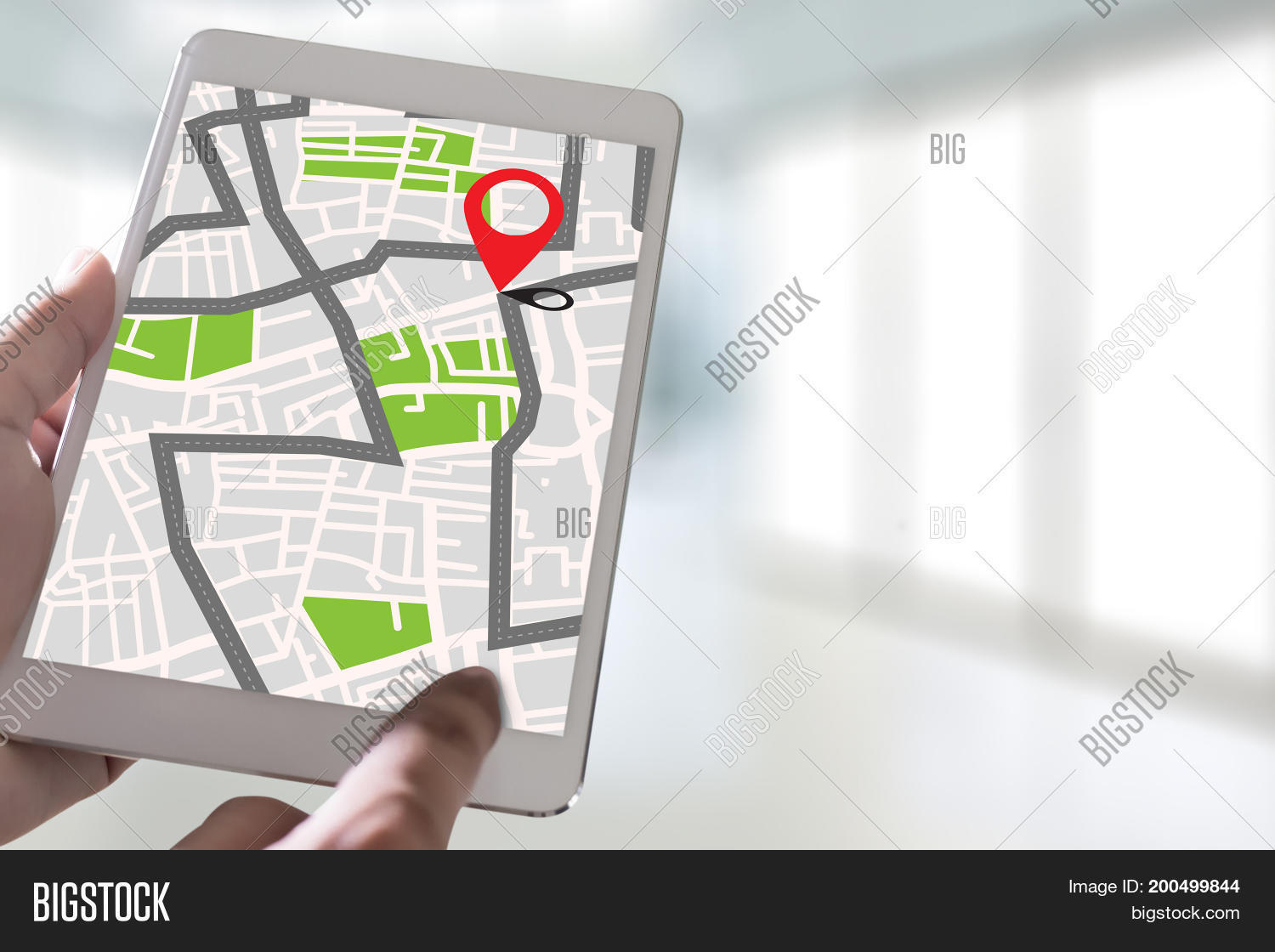 Gps Map Route Image & Photo (Free Trial) | Bigstock