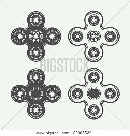 Set Vintage Fidget Vector & Photo (Free Trial) | Bigstock