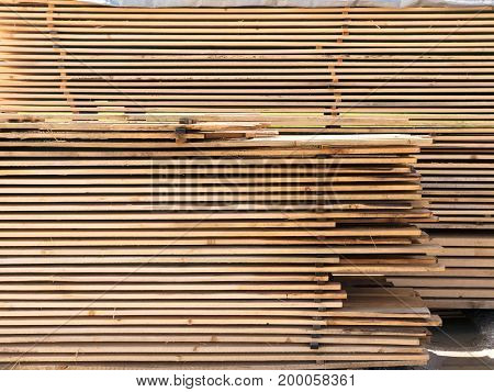 Cut Wood Spruce Boards Image & Photo (Free Trial) | Bigstock