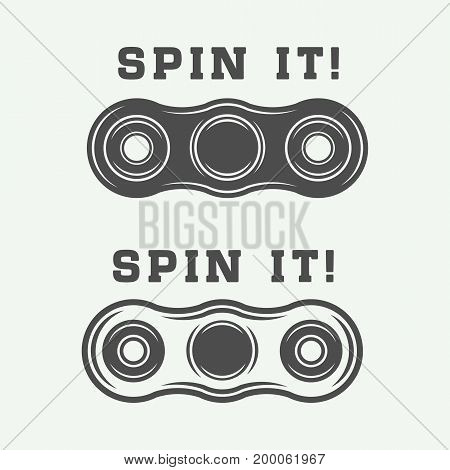 Set Vintage Fidget Vector & Photo (Free Trial) | Bigstock