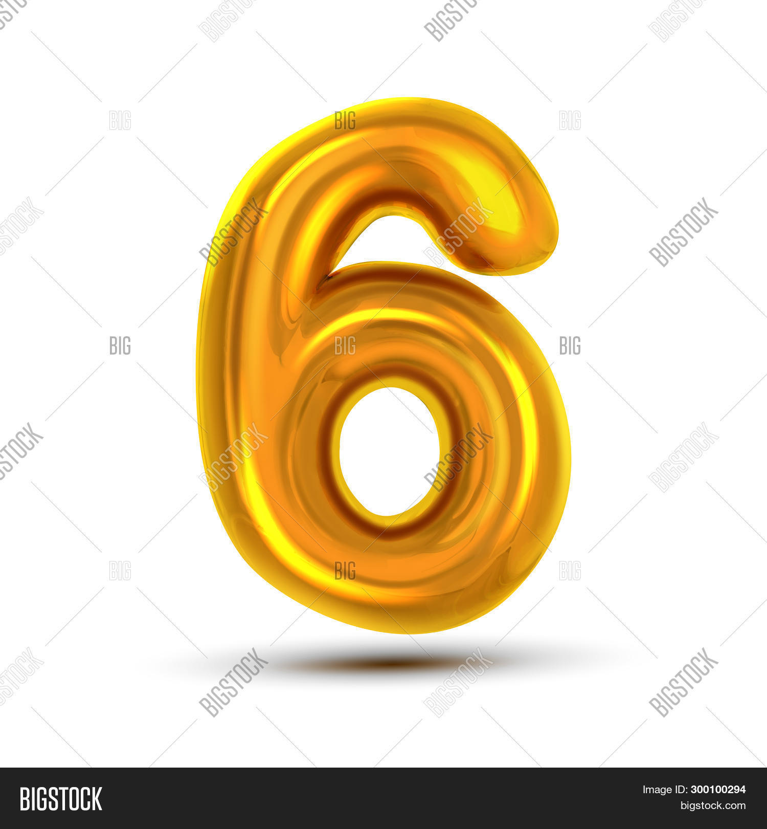 6 Six Number . Golden Image & Photo (Free Trial) | Bigstock