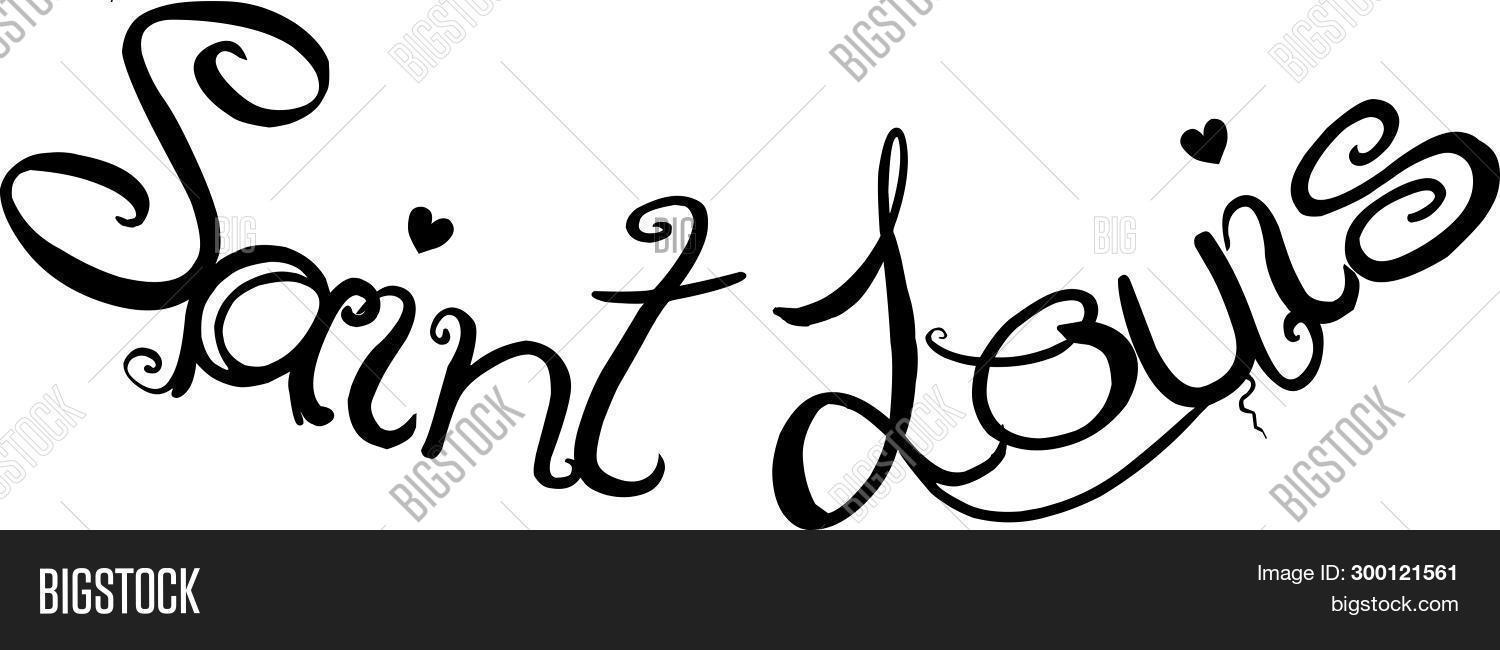 Saint Louis Text Sign Vector & Photo (Free Trial) | Bigstock