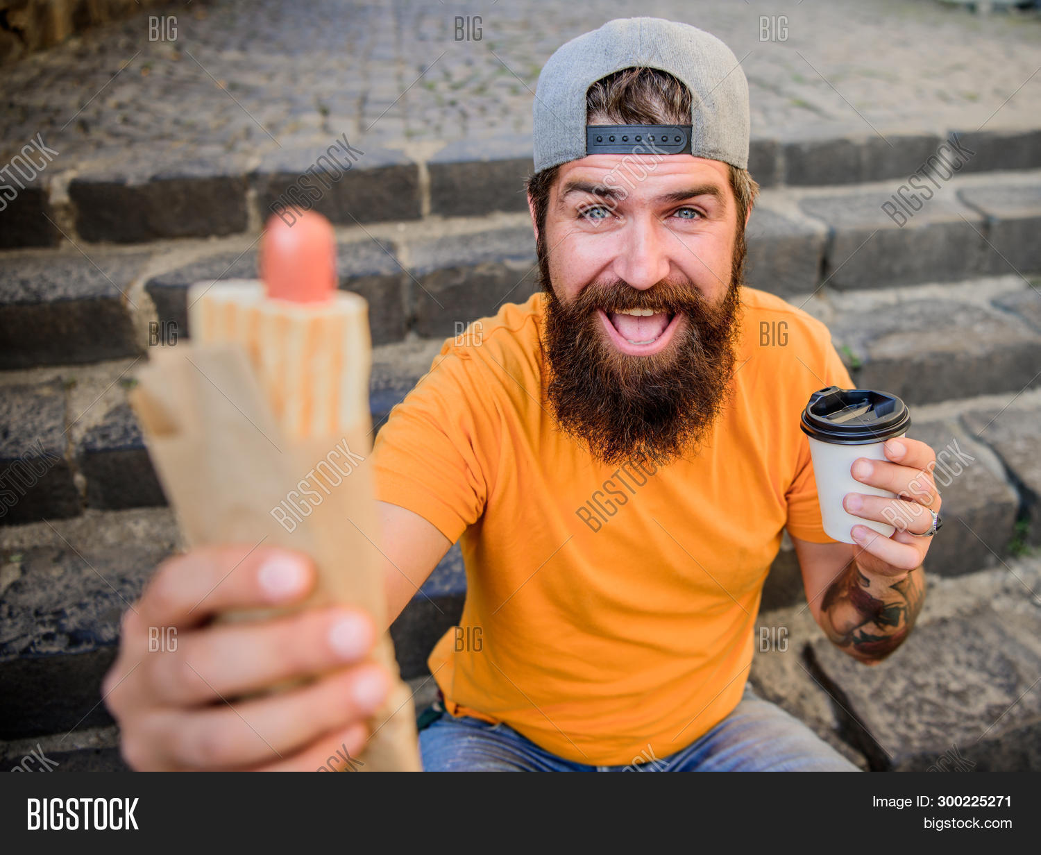 Hungry Man Snack. Guy Image & Photo (Free Trial) | Bigstock