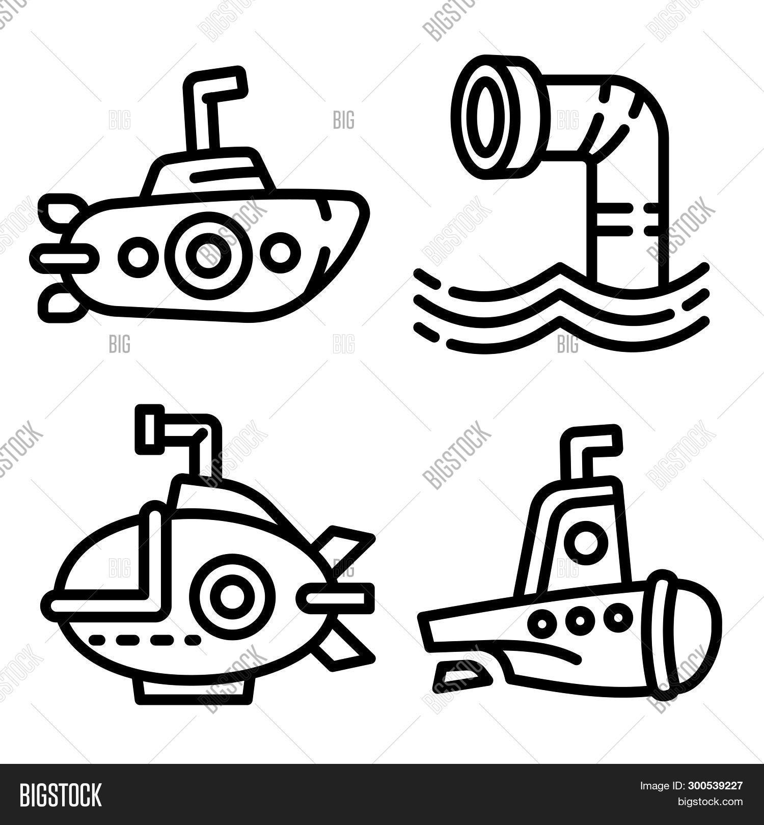 Periscope Icons Set. Image & Photo (Free Trial) | Bigstock