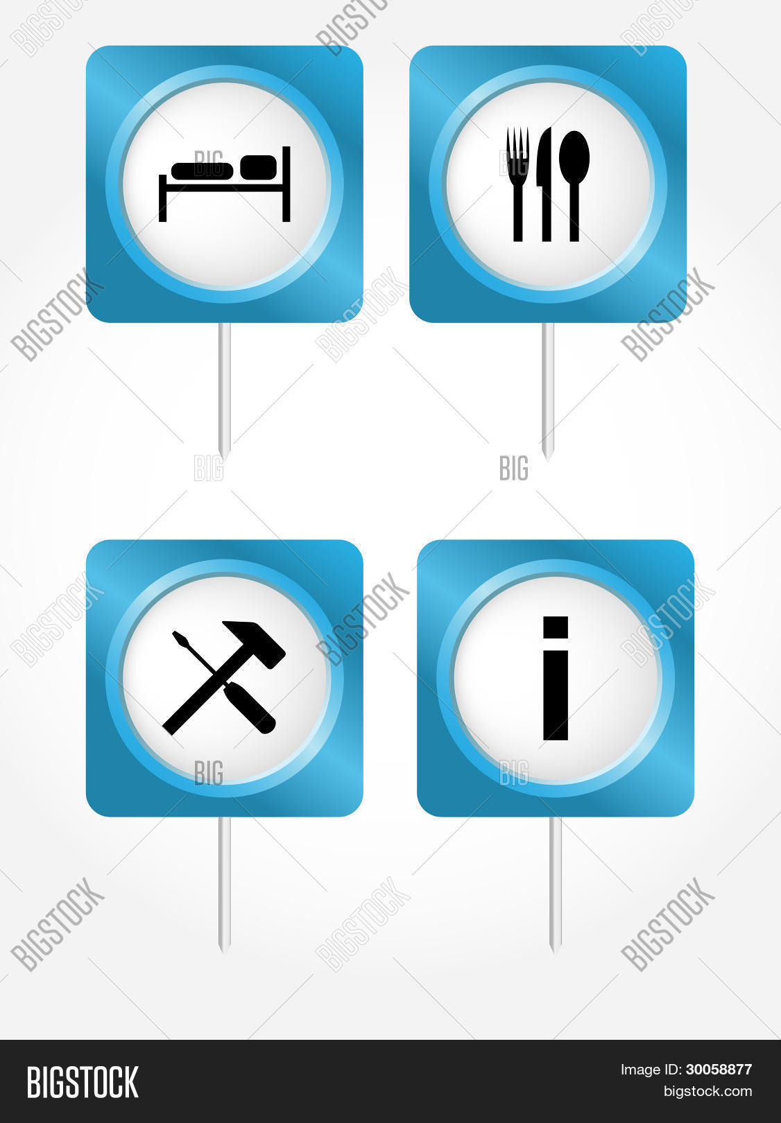 Tourism Symbols Vector & Photo (Free Trial) | Bigstock