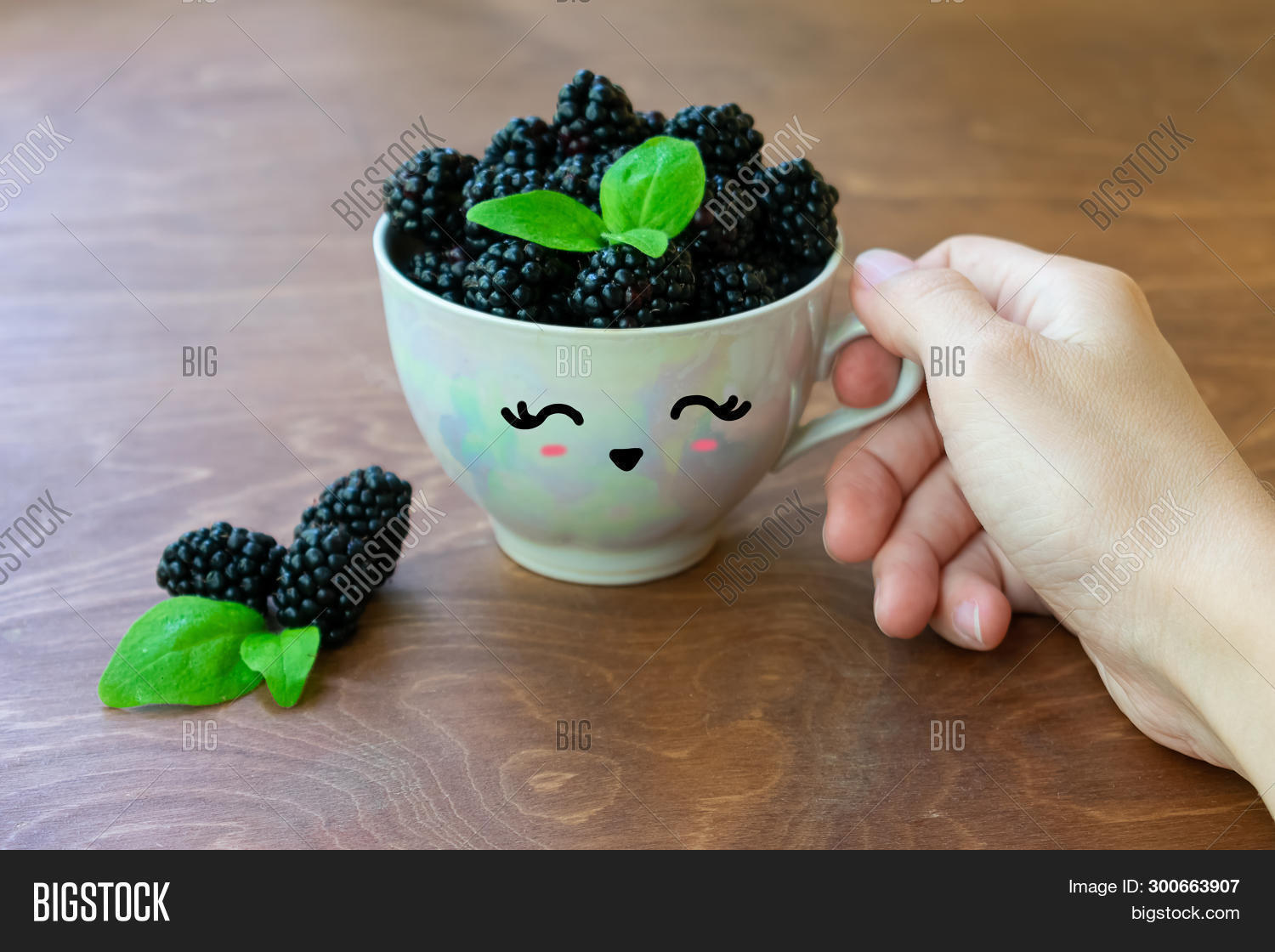 Cup Full Black Berries Image & Photo (Free Trial) | Bigstock