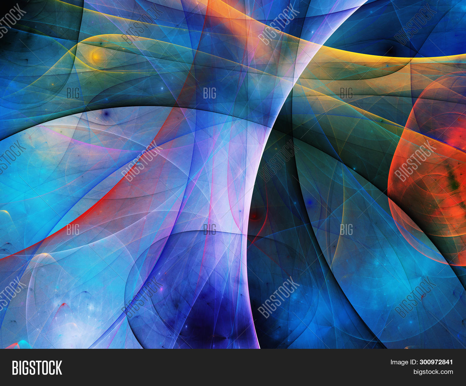 Blue Abstract Fractal Image & Photo (Free Trial) | Bigstock