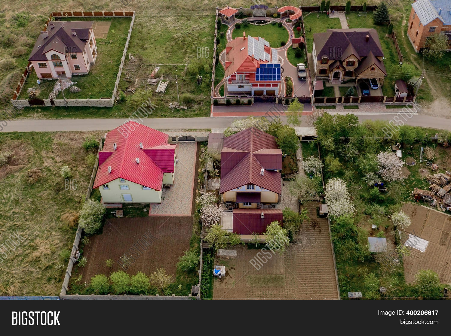Aerial Top View House Image & Photo (Free Trial) | Bigstock