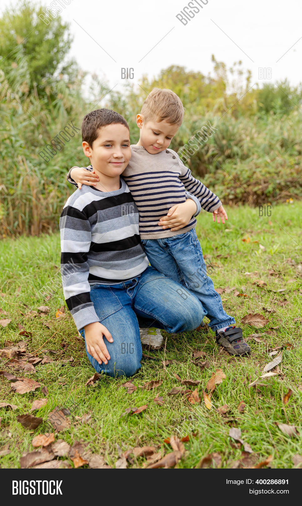 Older Brother Hugging Image & Photo (Free Trial) | Bigstock