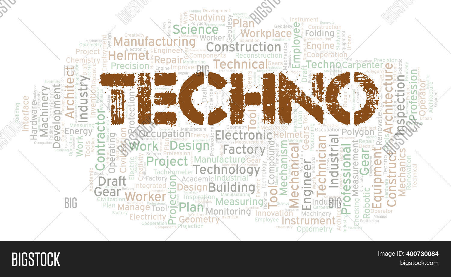 Techno Typography Word Image & Photo (Free Trial) | Bigstock