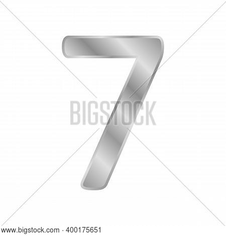 Metal Number Seven Vector & Photo (Free Trial) | Bigstock