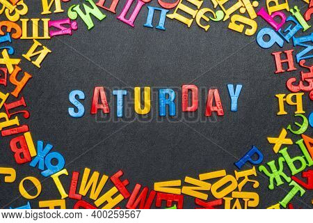 Saturday Word Made Image & Photo (Free Trial) | Bigstock