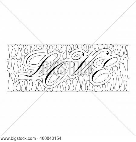 Word Love Coloring Vector & Photo (Free Trial) | Bigstock