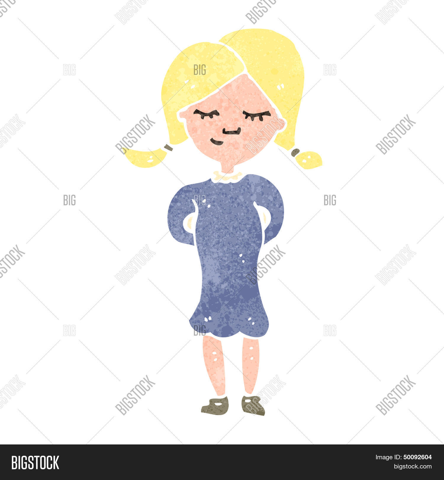 Retro Cartoon Blond Vector & Photo (Free Trial) | Bigstock