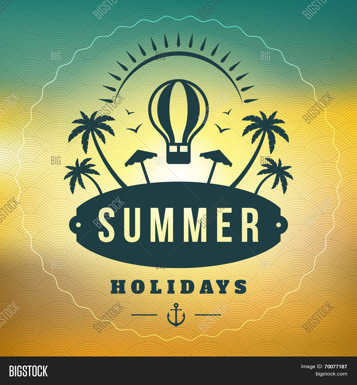 Retro Summer Holidays Vector & Photo (Free Trial) | Bigstock