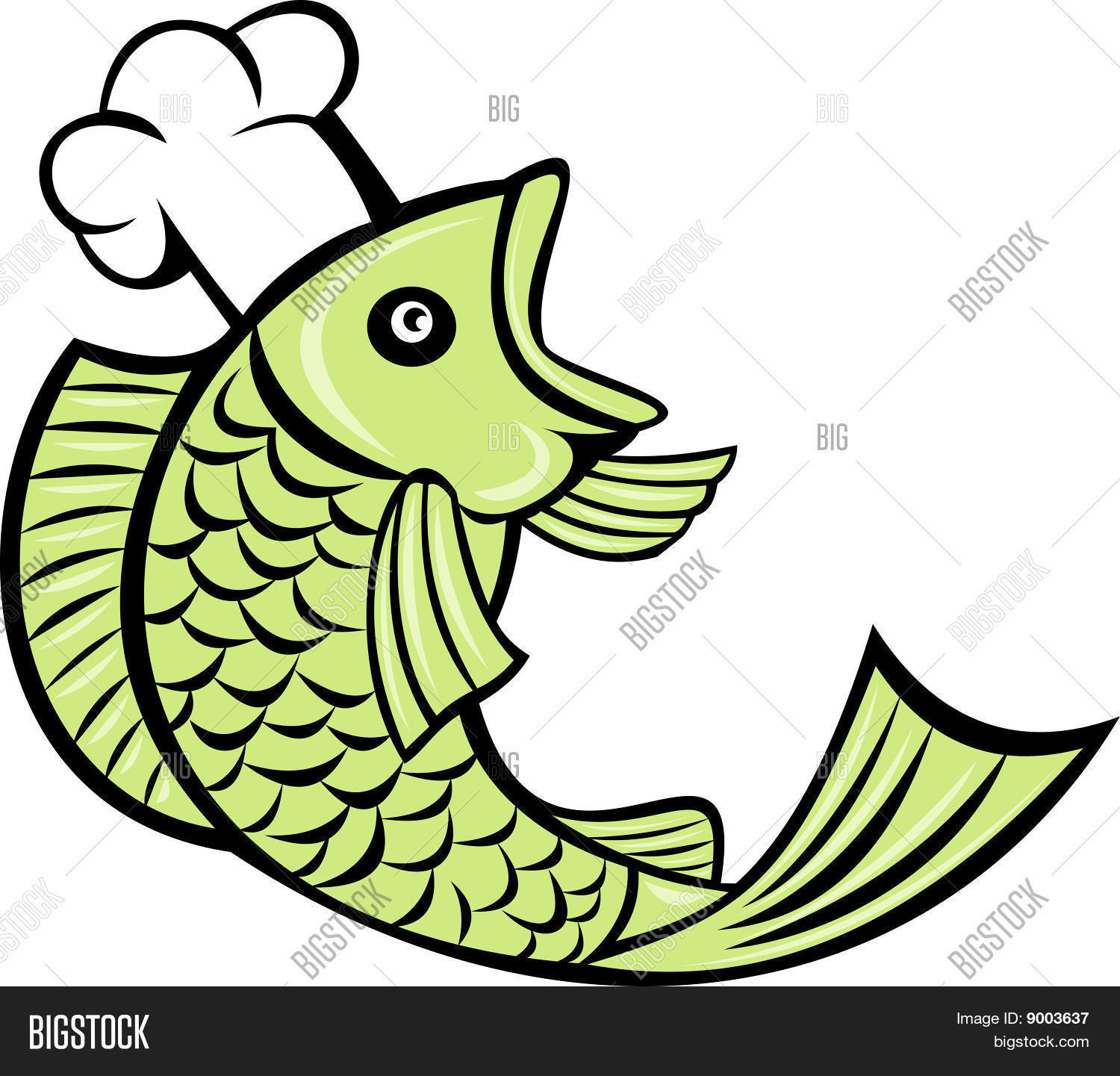 Cartoon Fish Cook Chef Image & Photo (Free Trial) | Bigstock