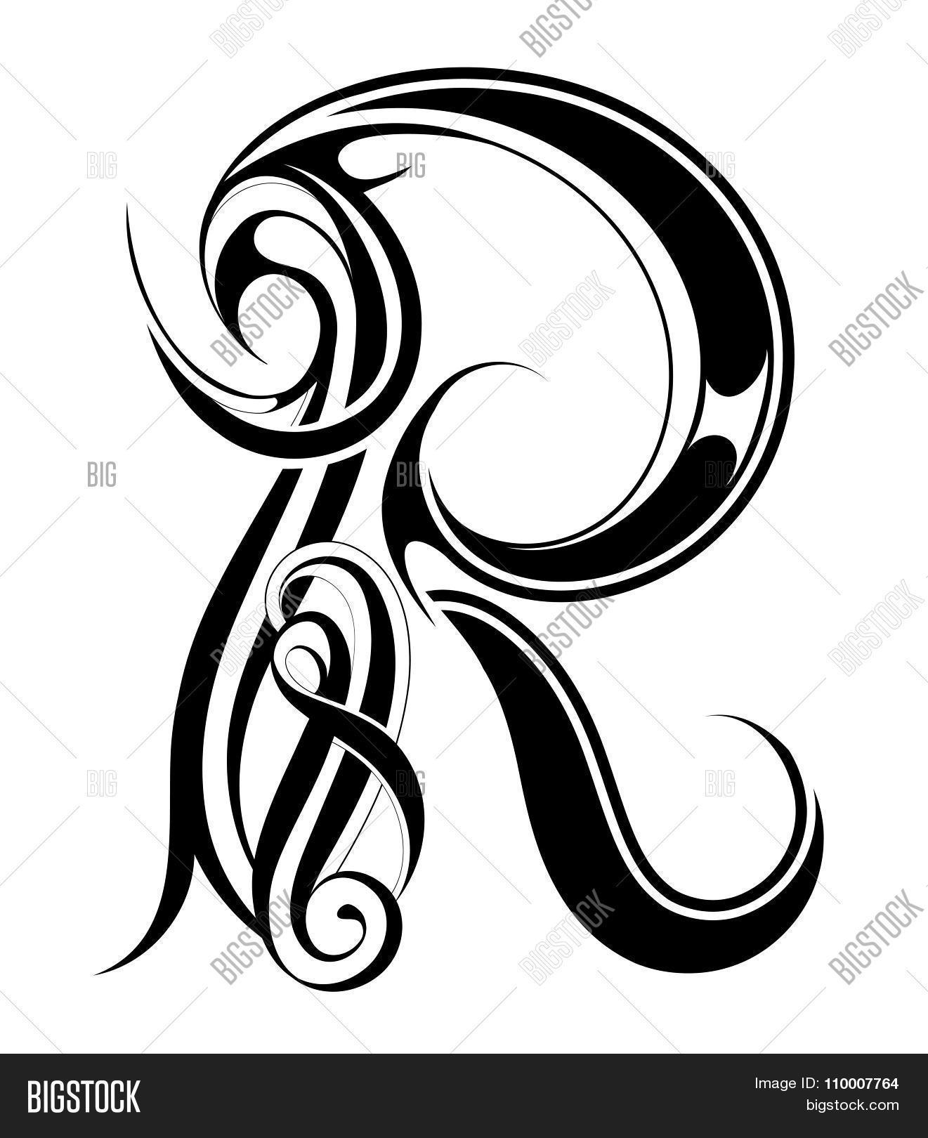 Letter R Gothic Style Vector & Photo (Free Trial) | Bigstock