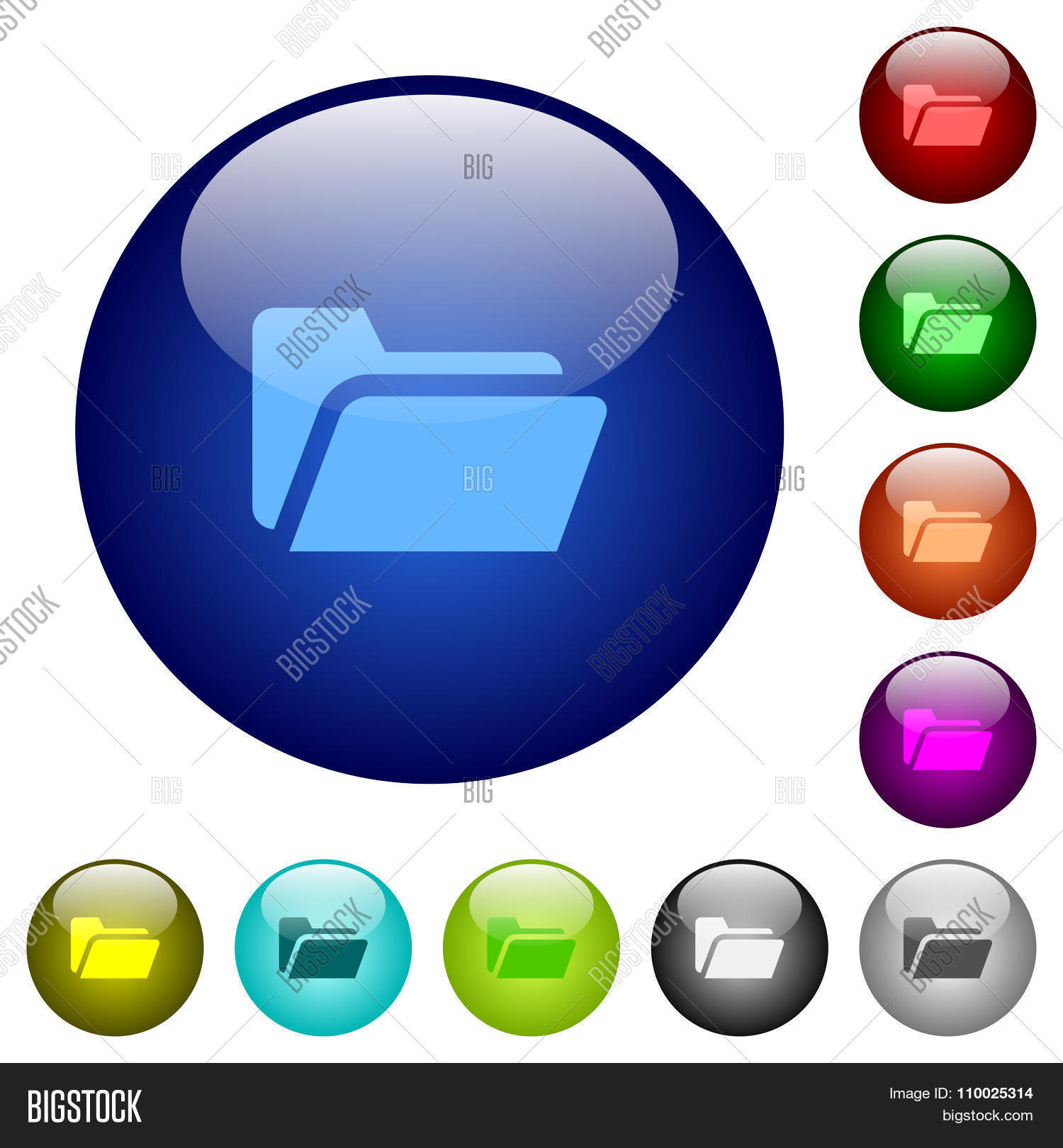 Color Folder Open Vector & Photo (Free Trial) | Bigstock