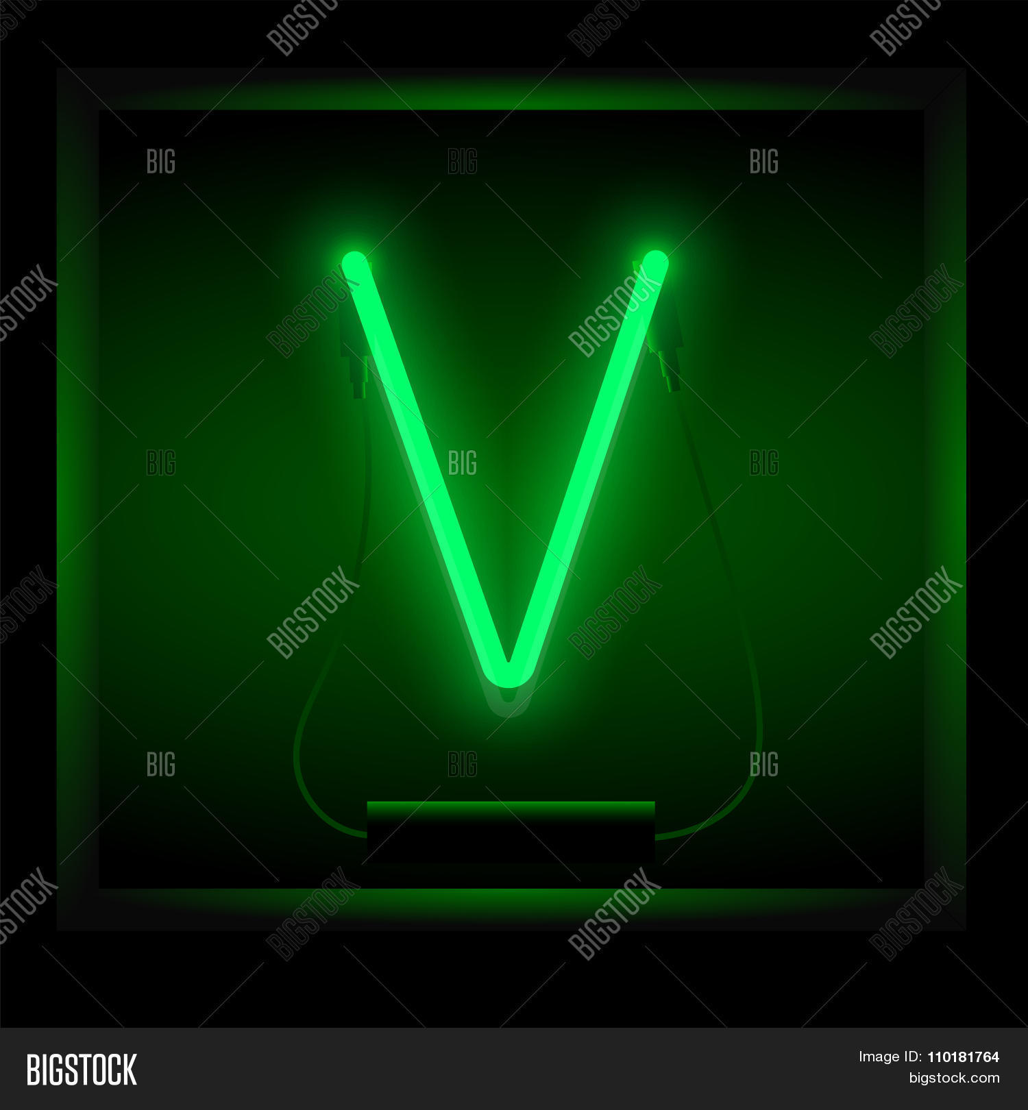 Realistic Neon Letter Vector & Photo (Free Trial) | Bigstock