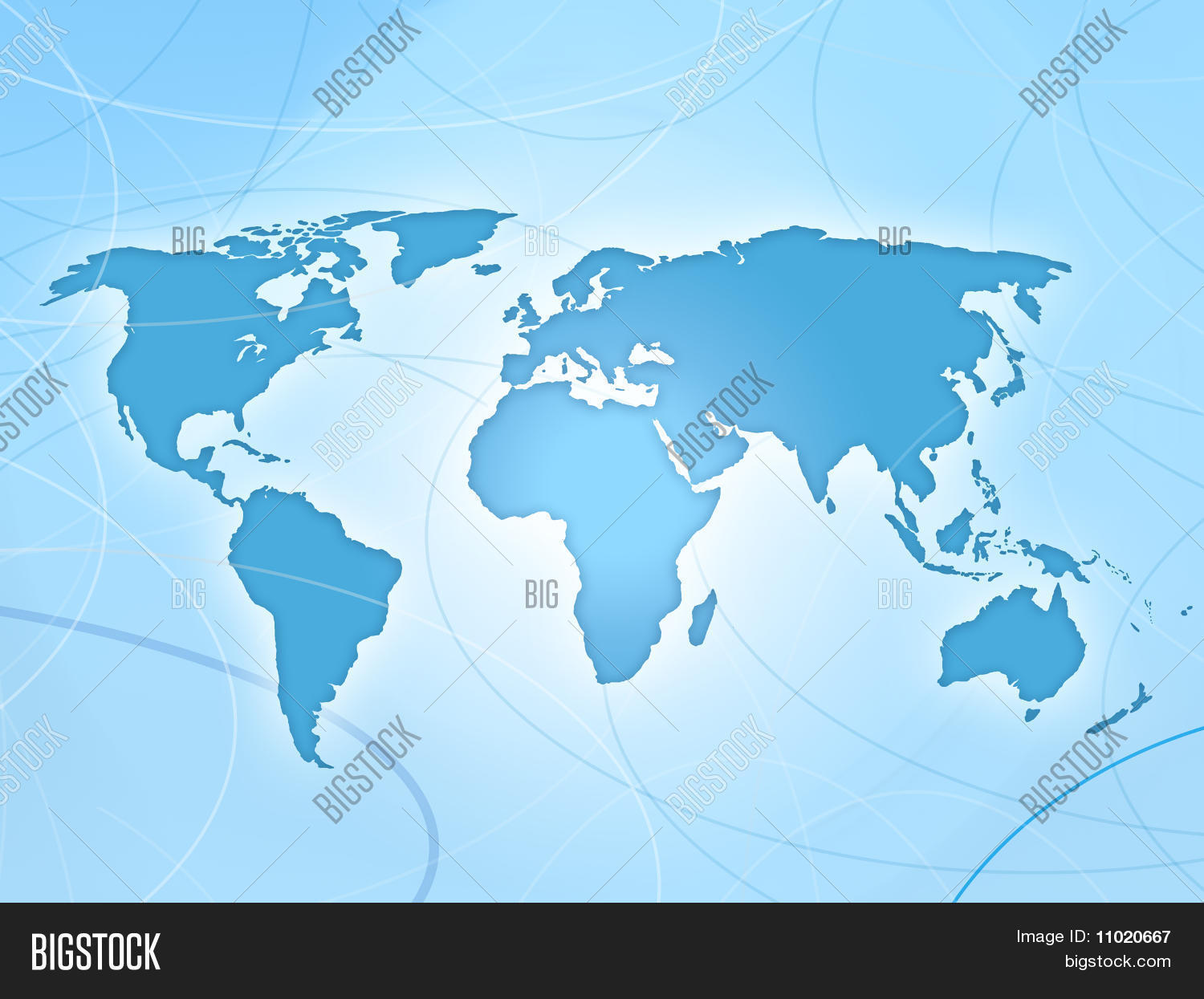 Blue World Map Image & Photo (Free Trial) | Bigstock