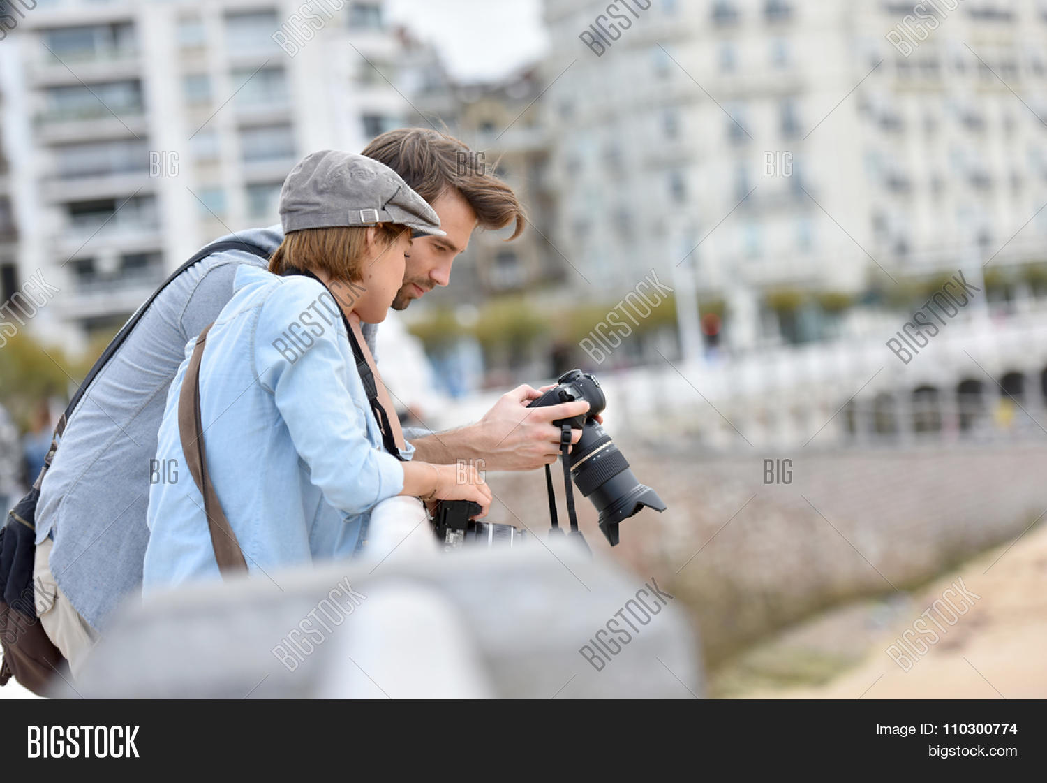 Photographers Checking Image & Photo (Free Trial) | Bigstock
