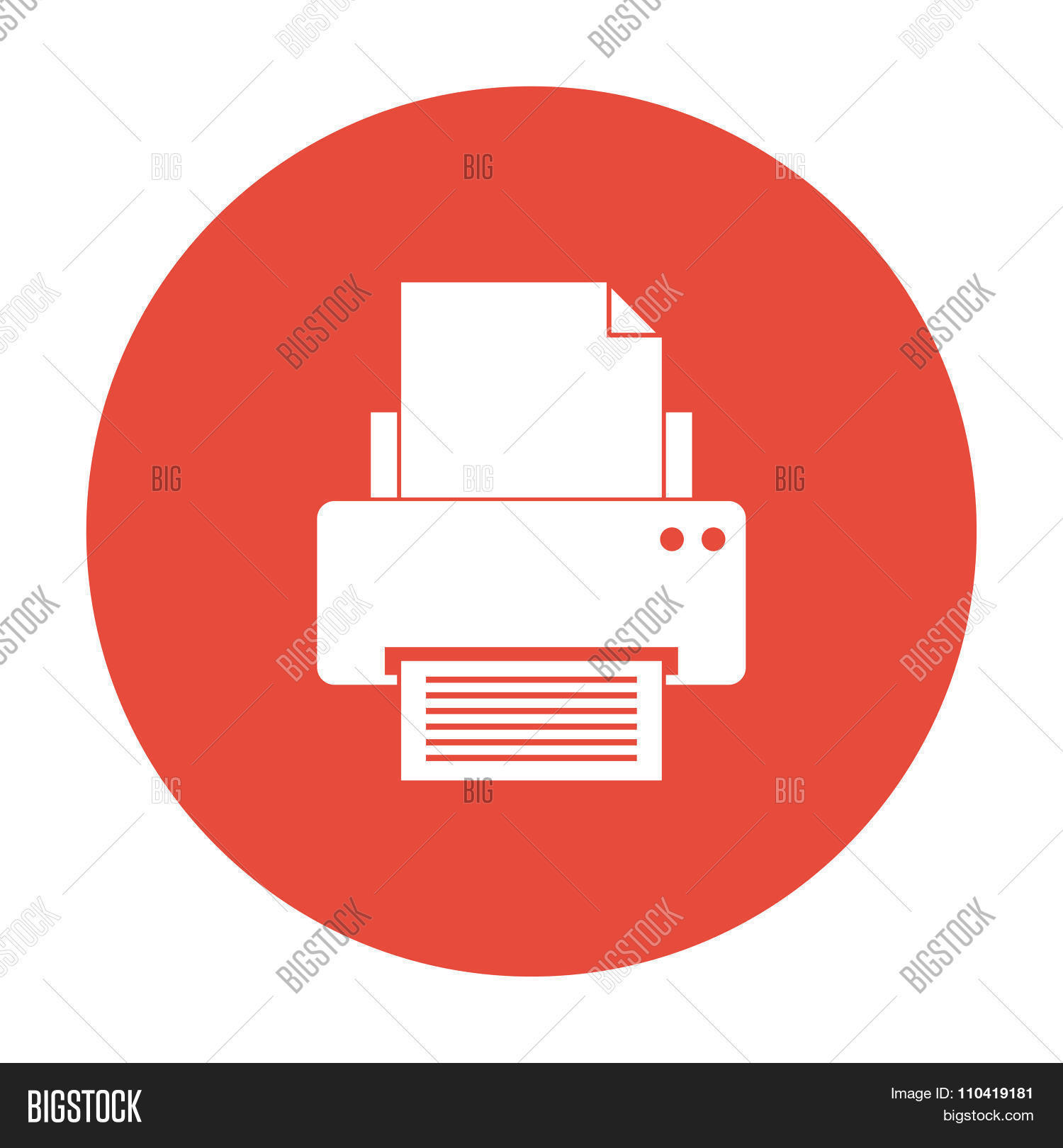 Print Icon. Flat Vector & Photo (Free Trial) | Bigstock