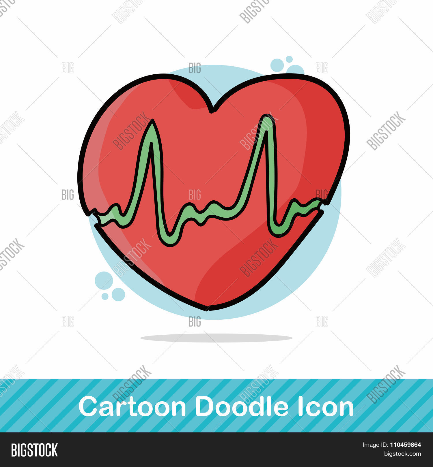 Ecg Color Doodle Vector & Photo (Free Trial) | Bigstock
