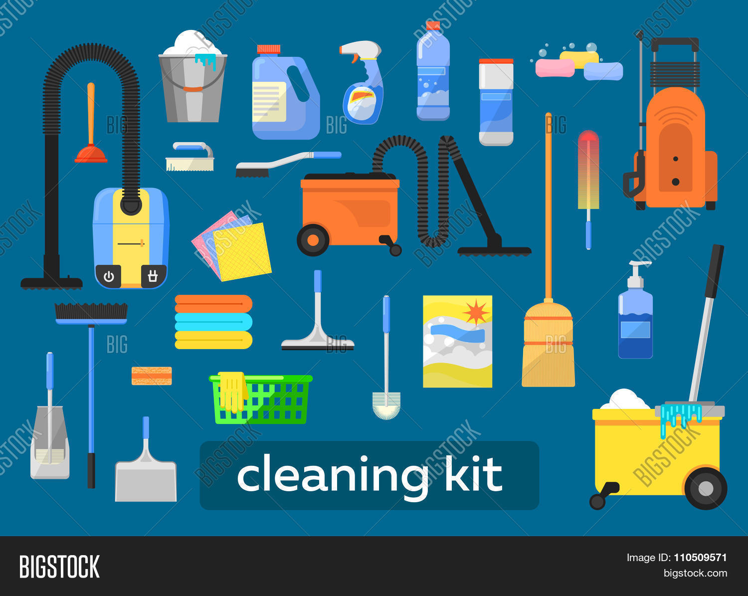 Vector Set Cleaning Vector & Photo (Free Trial) | Bigstock