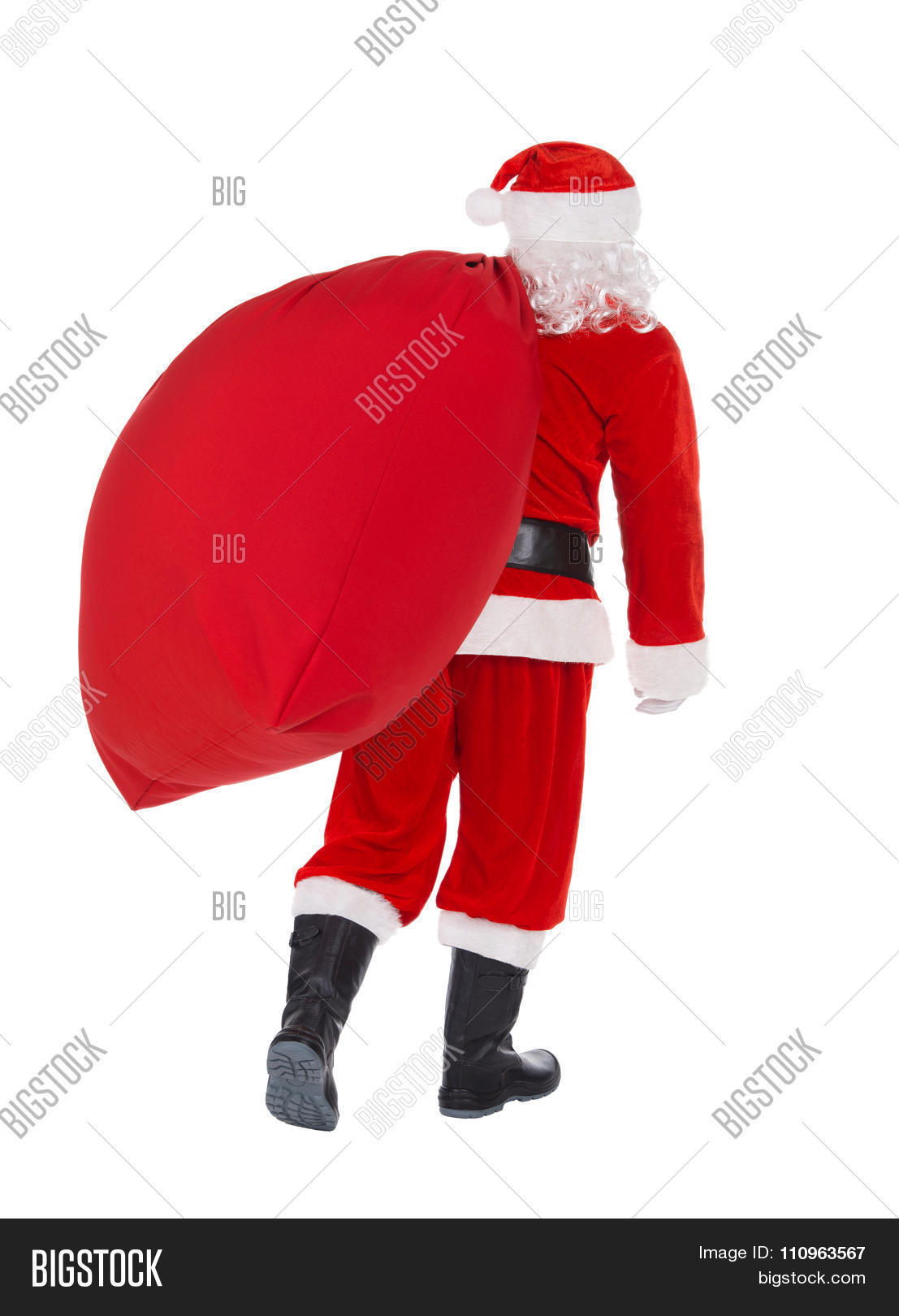 Santa Claus Back Pull Image & Photo (Free Trial) | Bigstock
