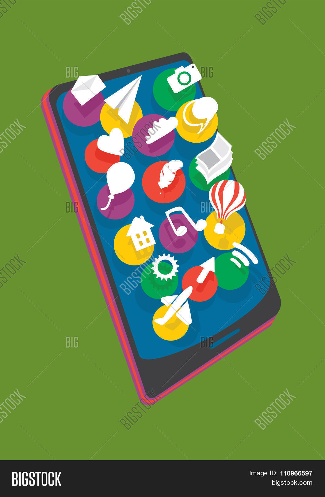 Mobile Phone Flying Vector & Photo (Free Trial) | Bigstock