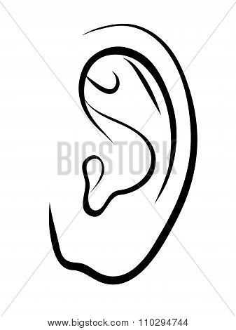 Drawing Human Ear. Vector & Photo (Free Trial) | Bigstock