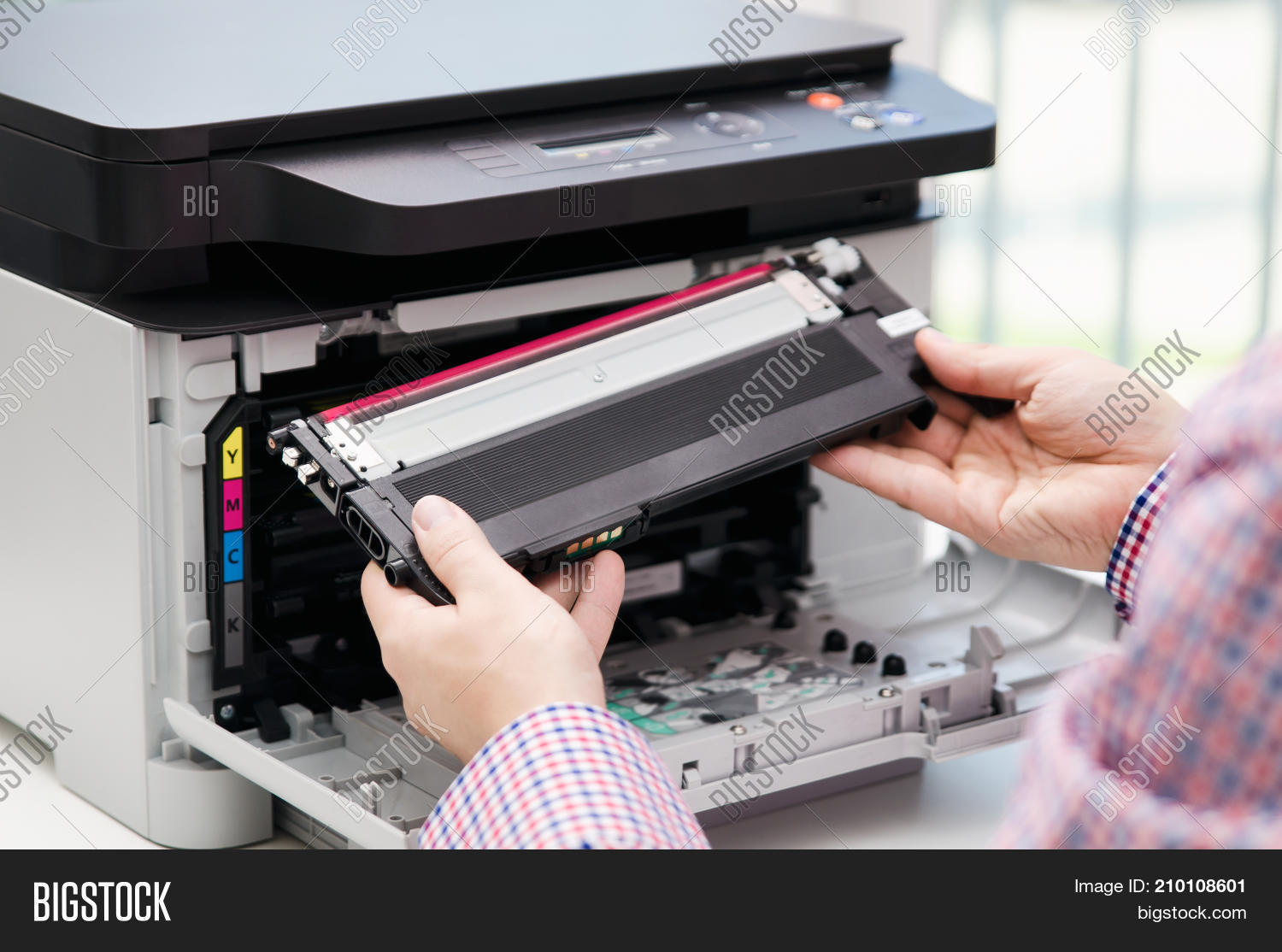 Man Replacing Toner Image & Photo (Free Trial) | Bigstock