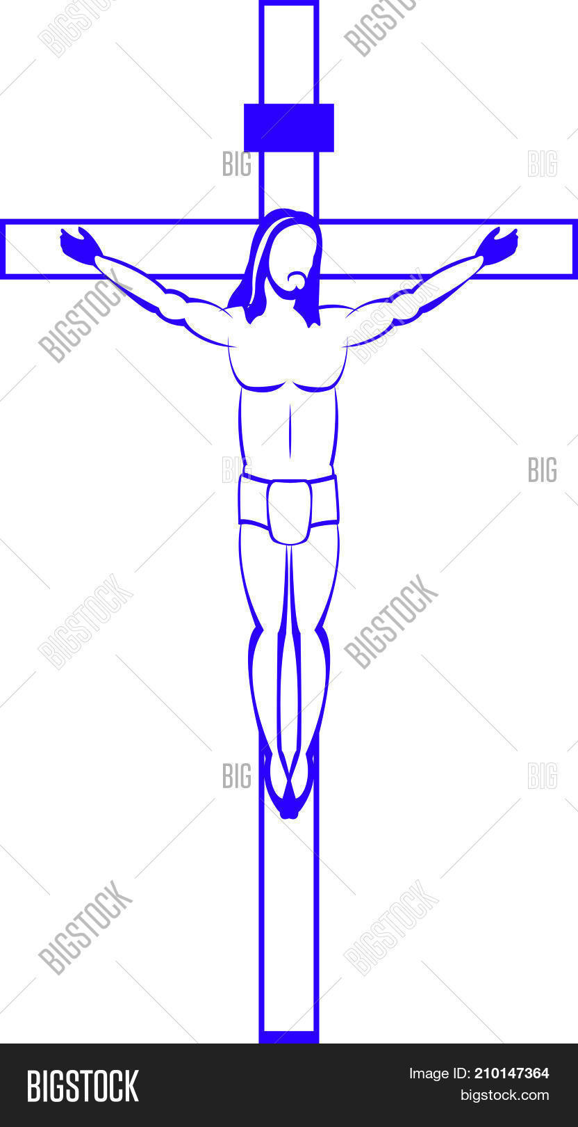 Jesus On Cross Vector Vector & Photo (Free Trial) | Bigstock