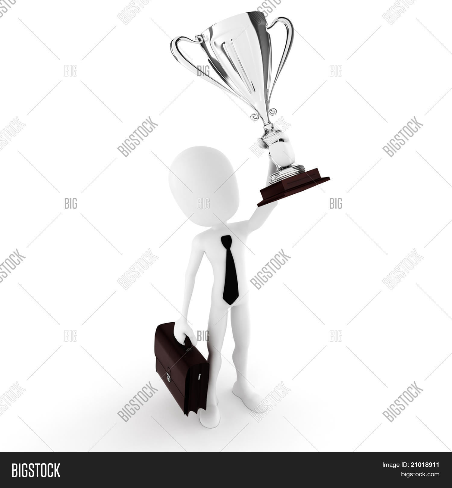 3d Man Winner Holding Image & Photo (Free Trial) | Bigstock